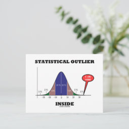 Statistical Outlier Inside (Bell Curve Humor) Postcard | Zazzle