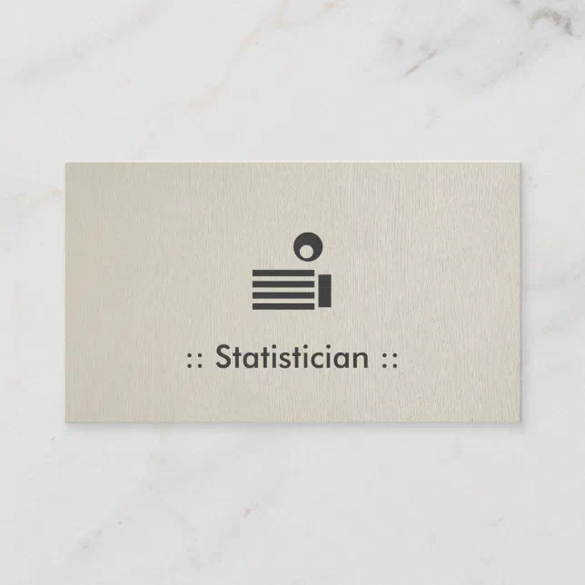 Statistician Simple Elegant Professional Business Card | Zazzle