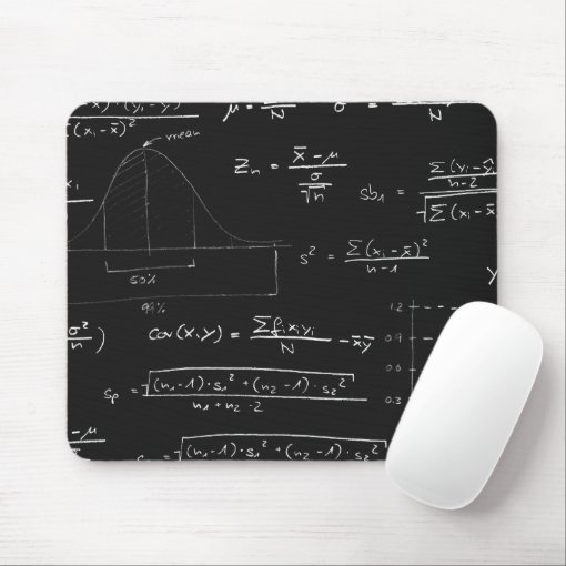 Statistics blackboard mouse pad | Zazzle