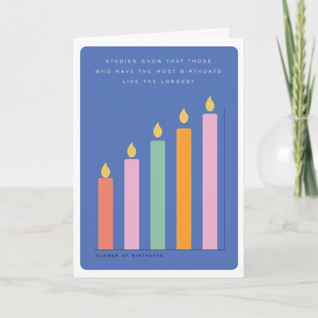 Statistics Chart Funny Birthday Greeting Card | Zazzle