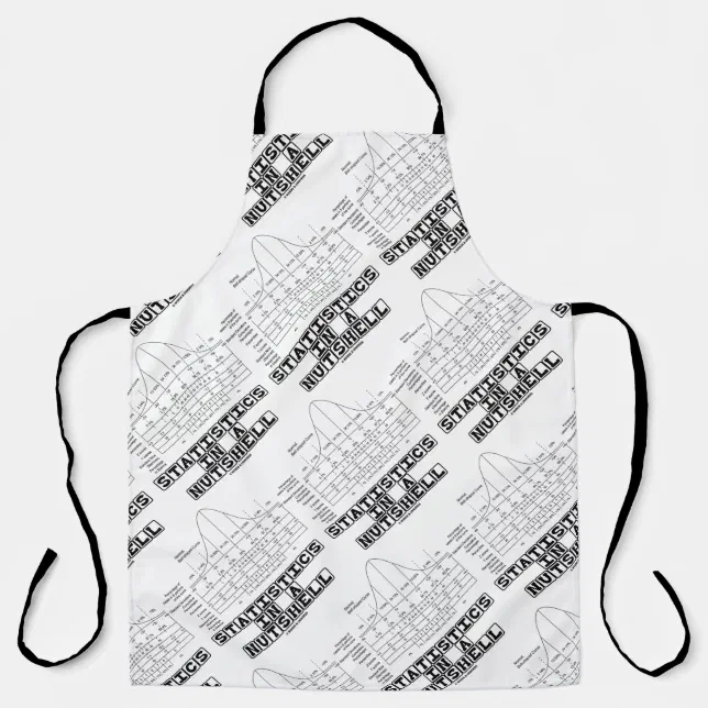 Statistics In A Nutshell Stats Cheat Sheet Apron | Zazzle