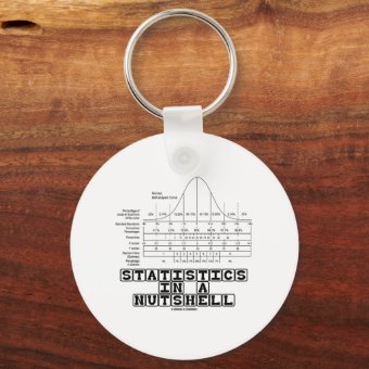 Statistics In A Nutshell (Stats Cheat Sheet) Keychain | Zazzle
