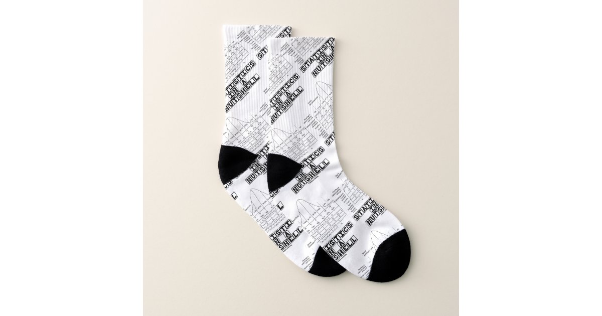 Statistics In A Nutshell Stats Cheat Sheet Socks | Zazzle