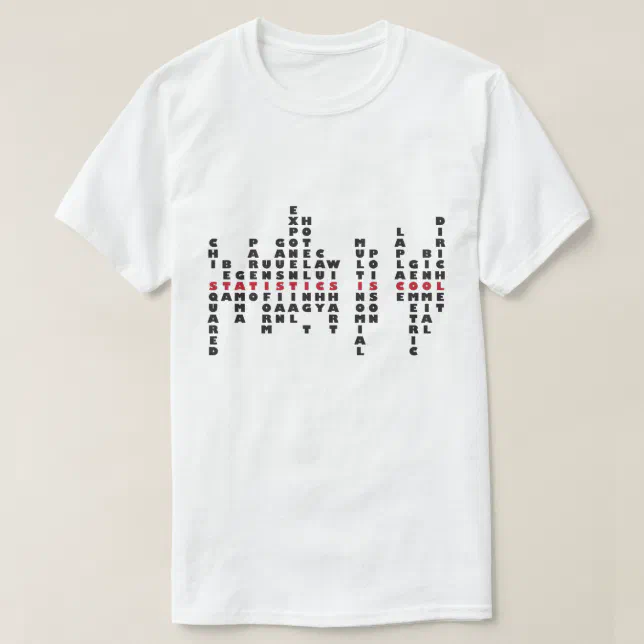 Statistics is Cool T-shirt (light color) | Zazzle