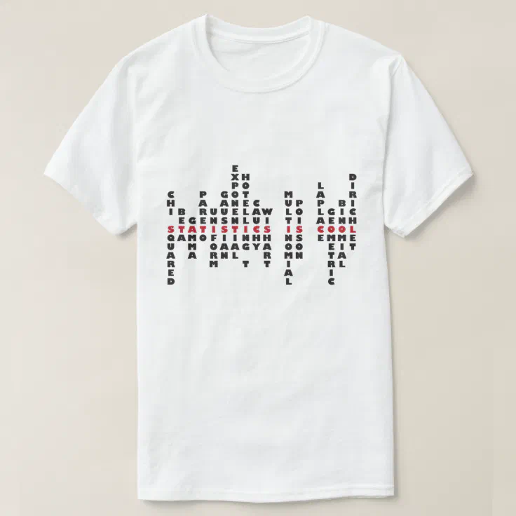 Statistics is Cool T-shirt (light color) | Zazzle