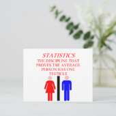 STATISTICS POSTCARD | Zazzle