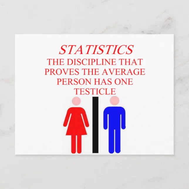 STATISTICS POSTCARD | Zazzle
