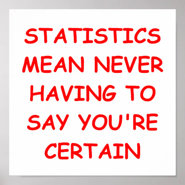 statistics poster | Zazzle