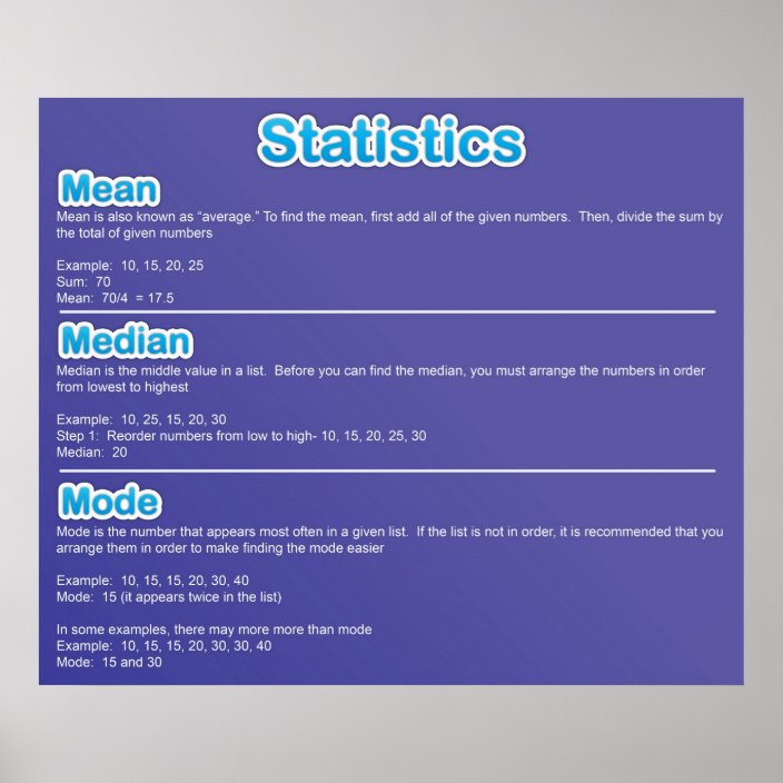 Statistics *UPDATED* Poster | Zazzle.com