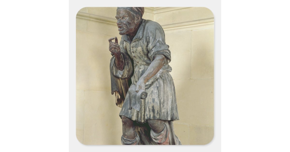 Statue of Aesop Square Sticker | Zazzle