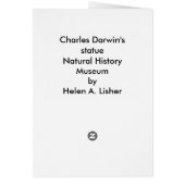 Statue of Charles Darwin card | Zazzle