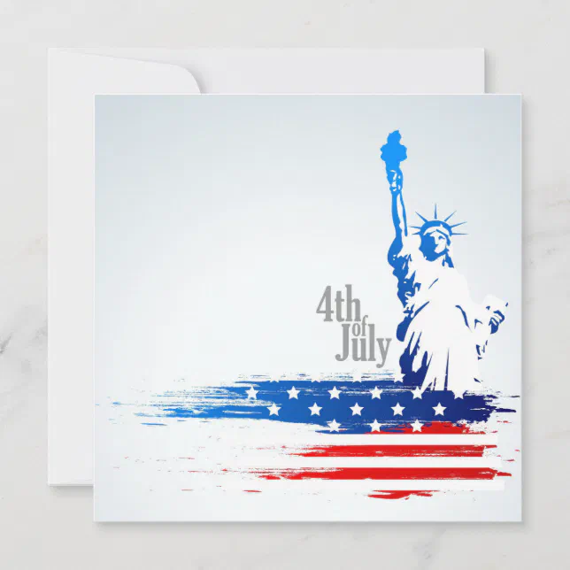 Statue of Liberty 4th of July Invitation | Zazzle