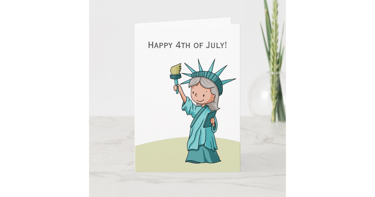 Statue of Liberty 4th of July Patriotic Card | Zazzle