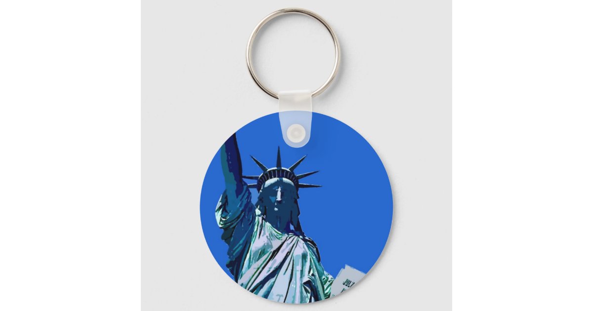 Statue of Liberty Artwork Keychain | Zazzle