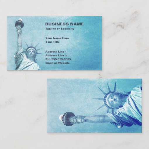 statue of liberty business card | Zazzle