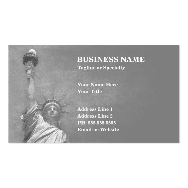 statue of liberty business card templates