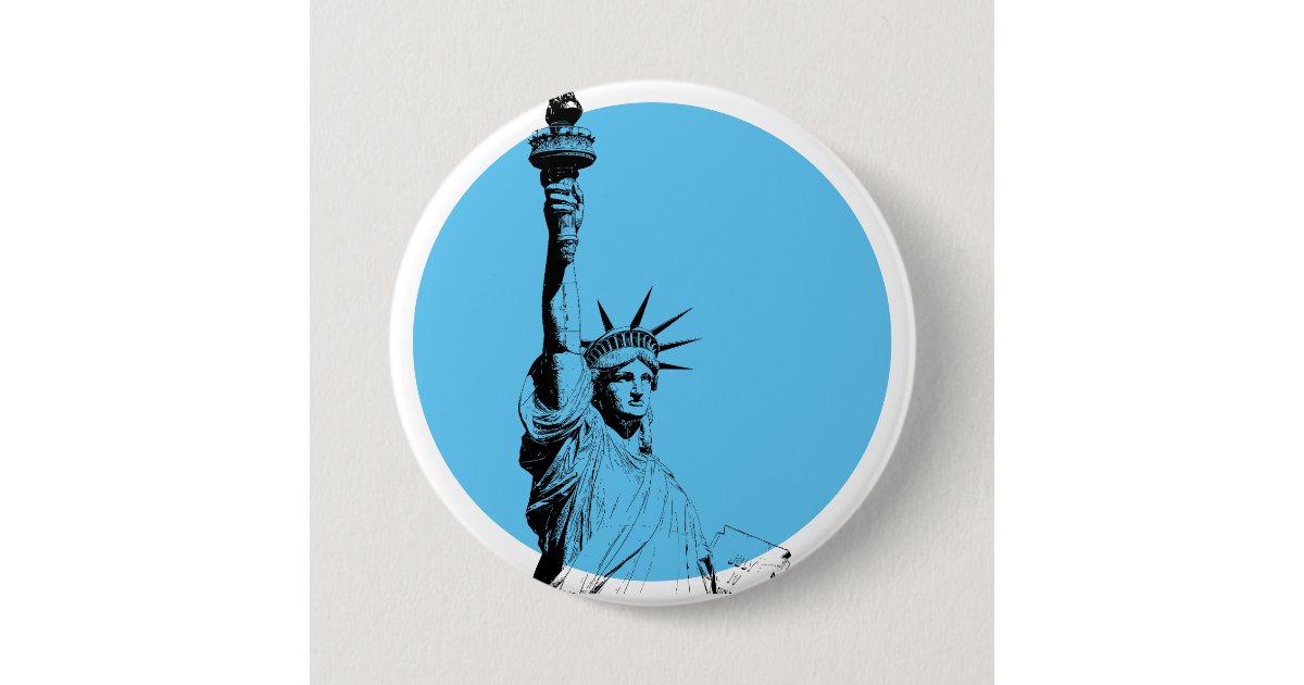 Statue Of Liberty Button | Zazzle