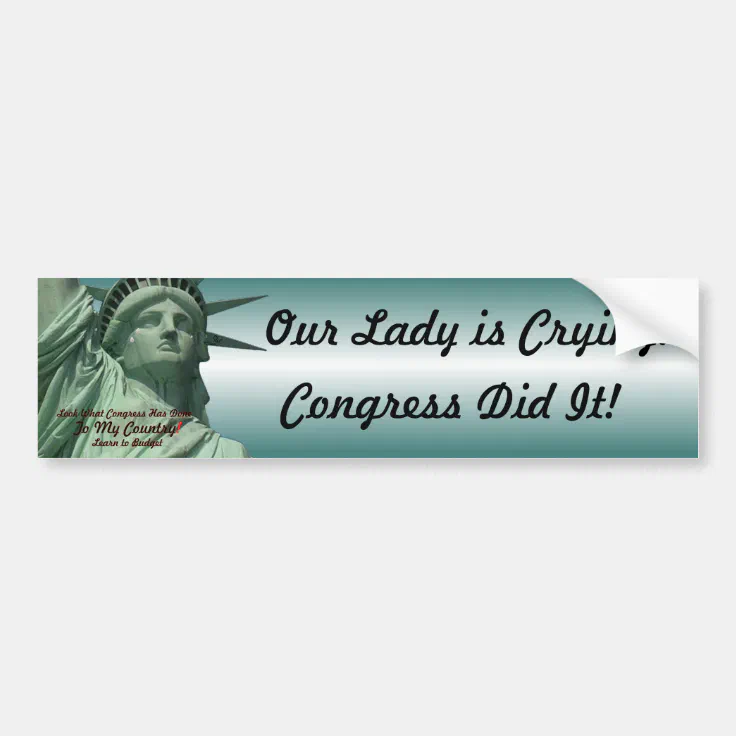 Statue of Liberty Crying Bumper Sticker | Zazzle