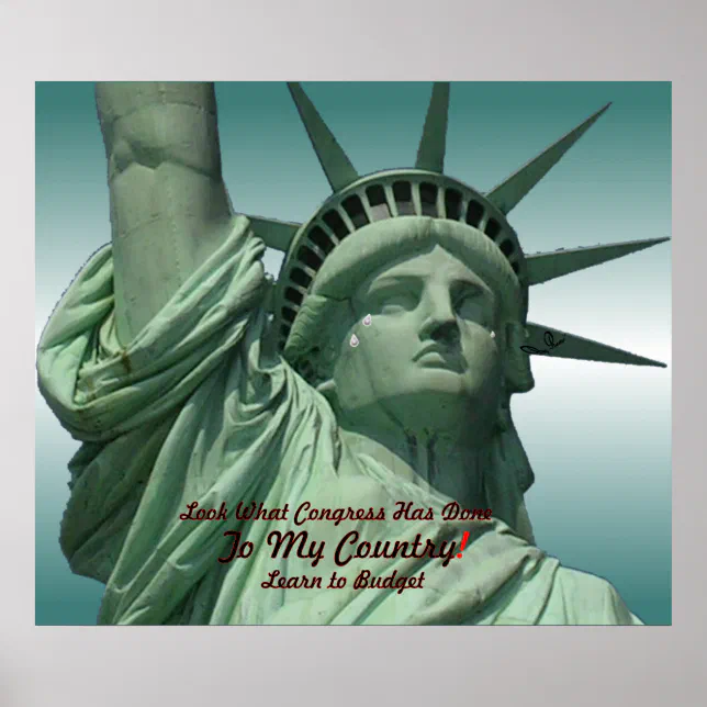 Statue of Liberty Crying Poster | Zazzle