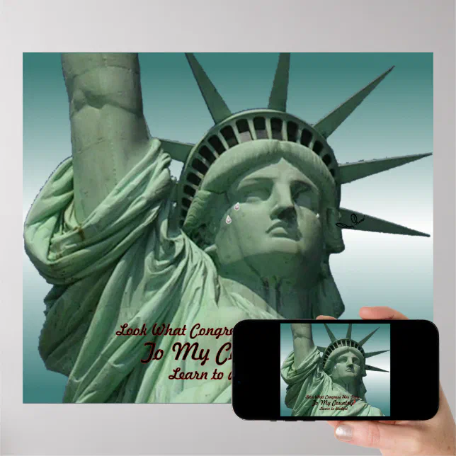 Statue of Liberty Crying Poster | Zazzle