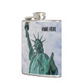 Statue of Liberty hip flask - customize name | Zazzle