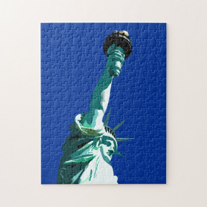 Statue of Liberty Illustration Art Jigsaw Puzzle | Zazzle.com