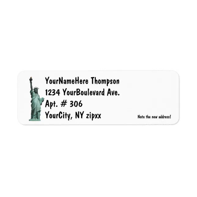 Statue of Liberty Label | Zazzle