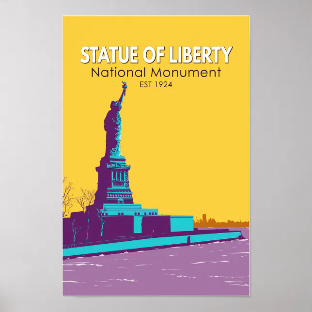 Statue of Liberty National Monument Liberty Island Poster | Zazzle