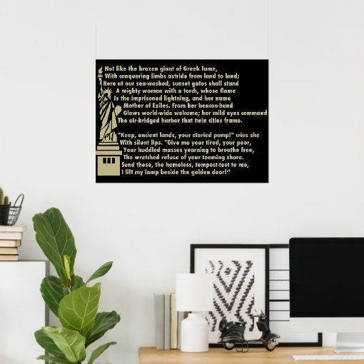 Statue of Liberty - New Colossus Patriotic Poem Poster | Zazzle