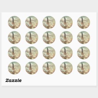 Statue of Liberty, New York circa 1800's Classic Round Sticker | Zazzle