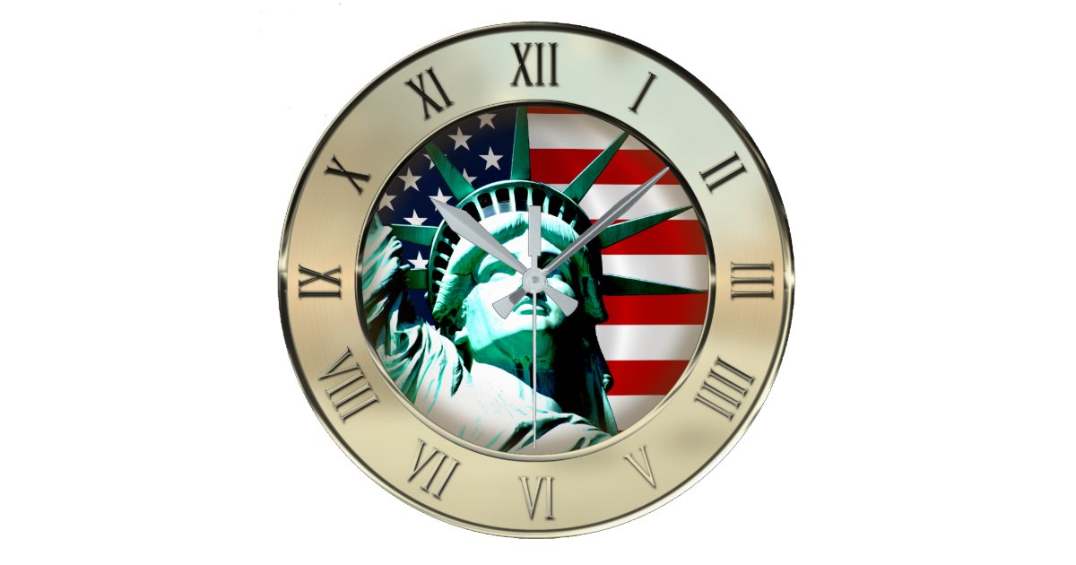 Statue of Liberty, New York Large Clock | Zazzle.com