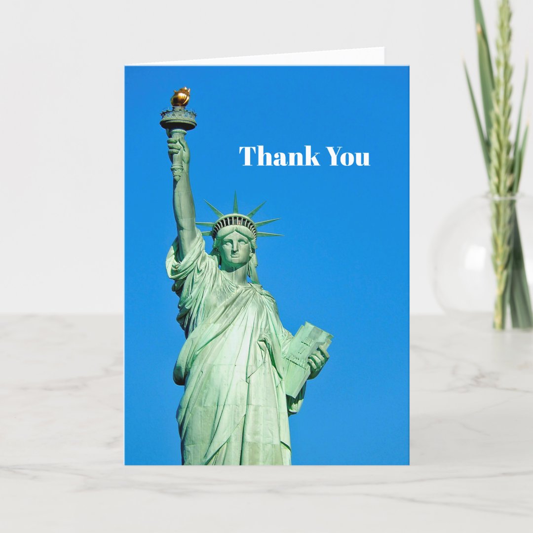 Statue of Liberty New York Photo Thank You Card | Zazzle