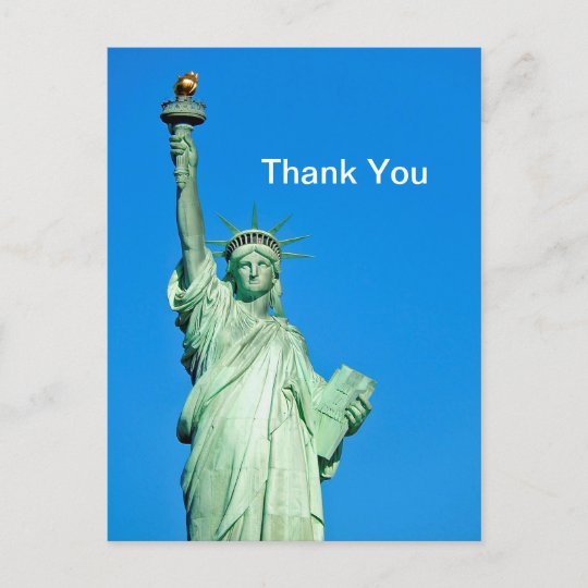 Statue of Liberty New York Photo Thank You Postcard | Zazzle.com