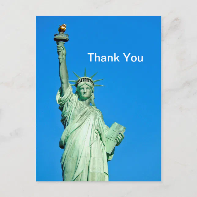 Statue of Liberty New York Photo Thank You Postcard | Zazzle