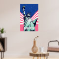 Statue of Liberty New York Vibrant Pop Art Poster | Zazzle