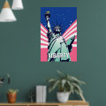 Statue of Liberty New York Vibrant Pop Art Poster | Zazzle
