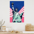 Statue of Liberty New York Vibrant Pop Art Poster | Zazzle