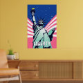 Statue of Liberty New York Vibrant Pop Art Poster | Zazzle