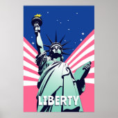 Statue of Liberty New York Vibrant Pop Art Poster | Zazzle