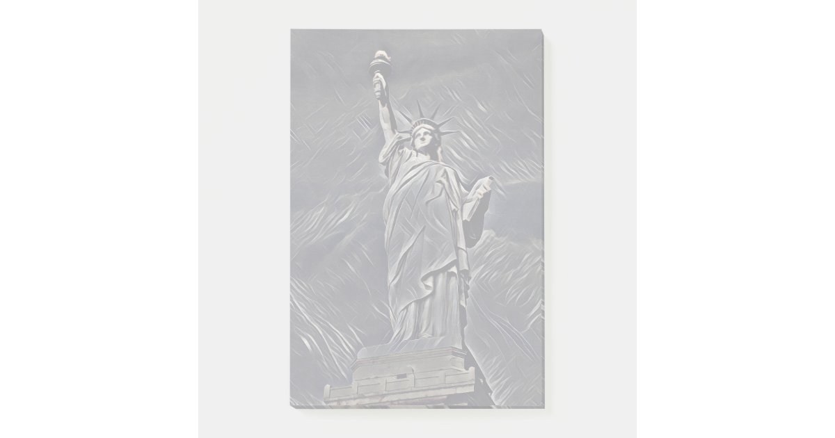 Statue of Liberty painting Post-it Notes | Zazzle