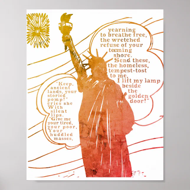 Statue of liberty poem poster | Zazzle