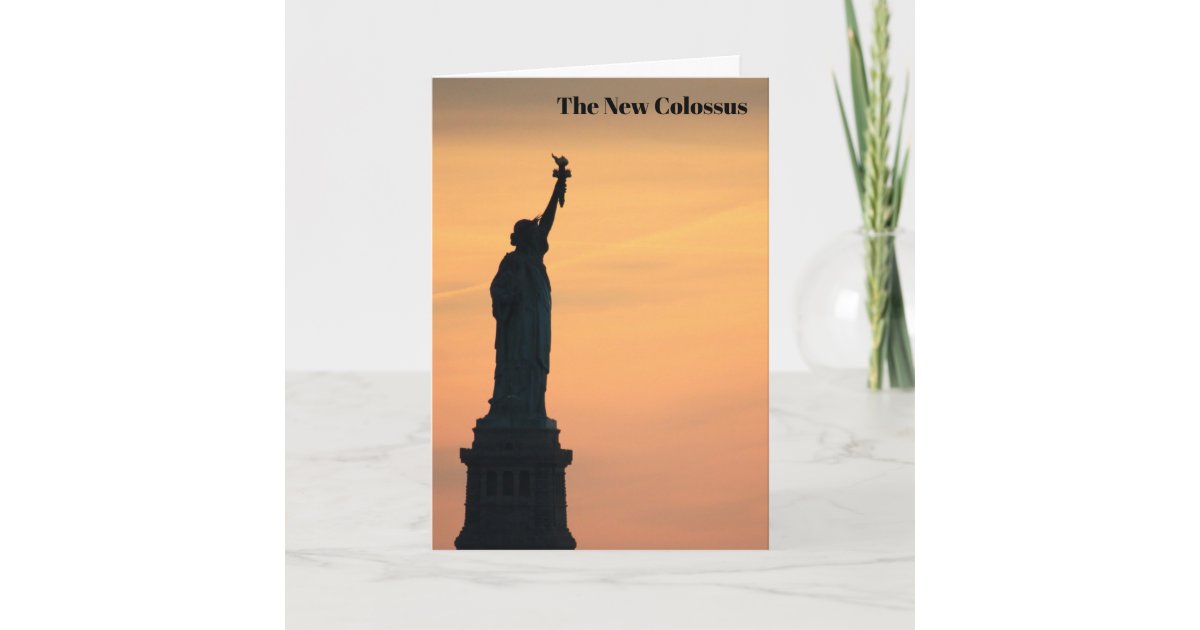 Statue of Liberty Poem, The New Colossus Card | Zazzle
