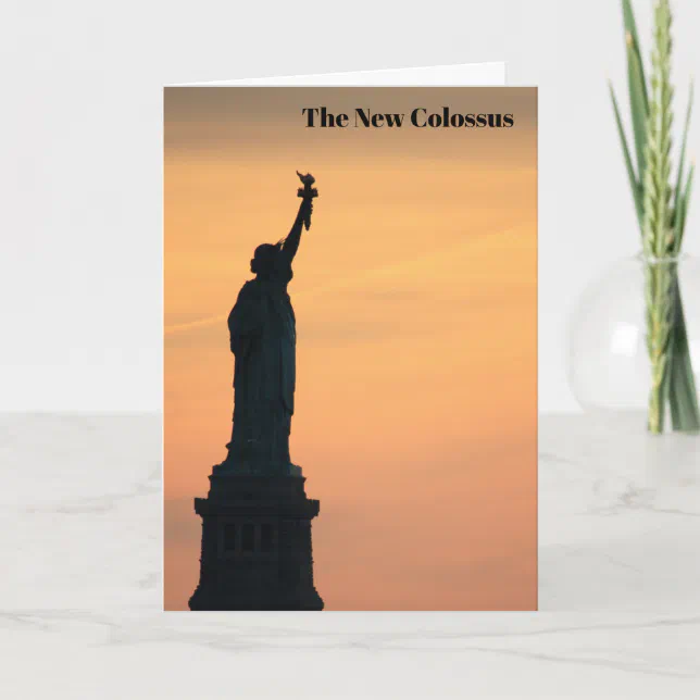Statue of Liberty Poem, The New Colossus Card | Zazzle