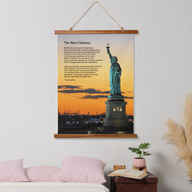 Statue of Liberty Poem, The New Colossus Hanging Tapestry | Zazzle