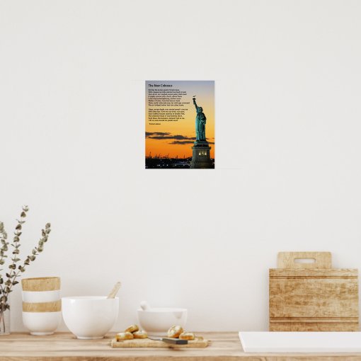 Statue of Liberty Poem, The New Colossus Poster | Zazzle