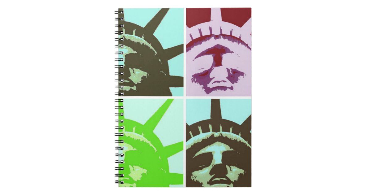 Statue of Liberty Pop Art Notebook | Zazzle