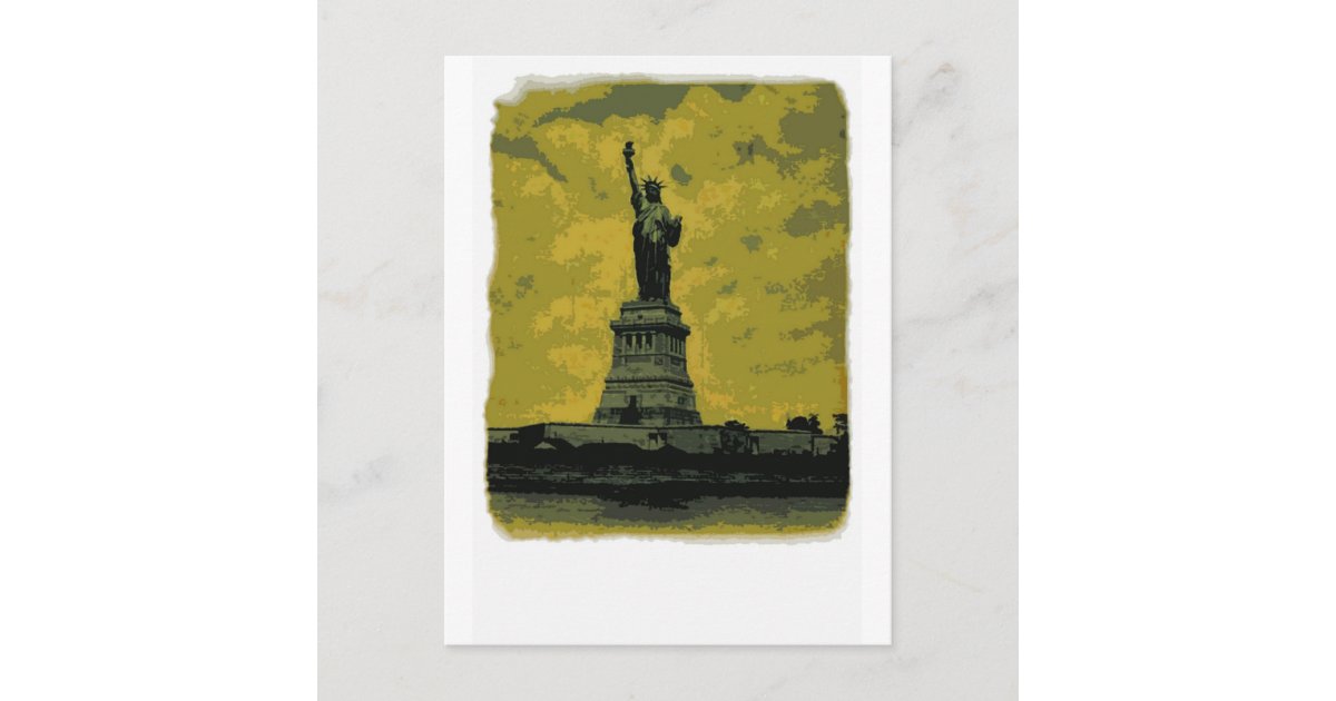 Statue of Liberty Pop Art Postcard | Zazzle