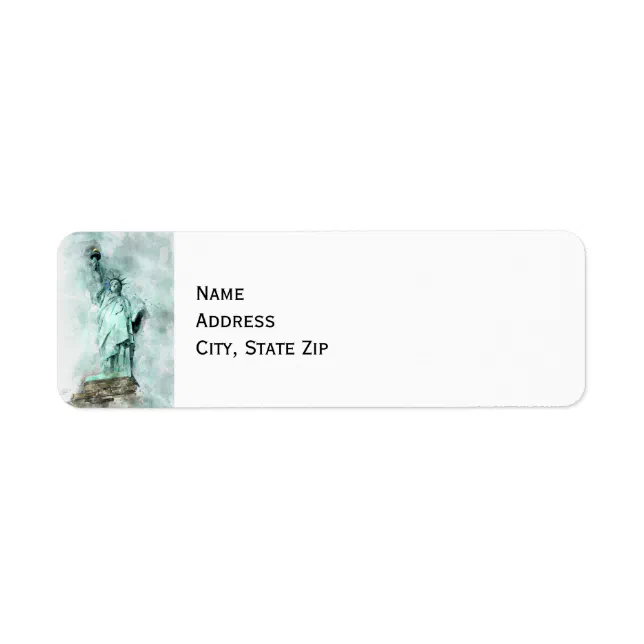 Statue of Liberty Return Address Labels | Zazzle