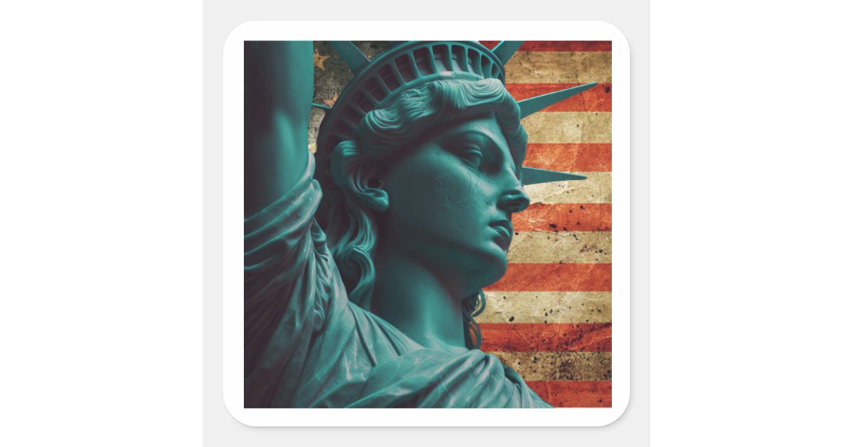 Statue of Liberty Square Sticker | Zazzle