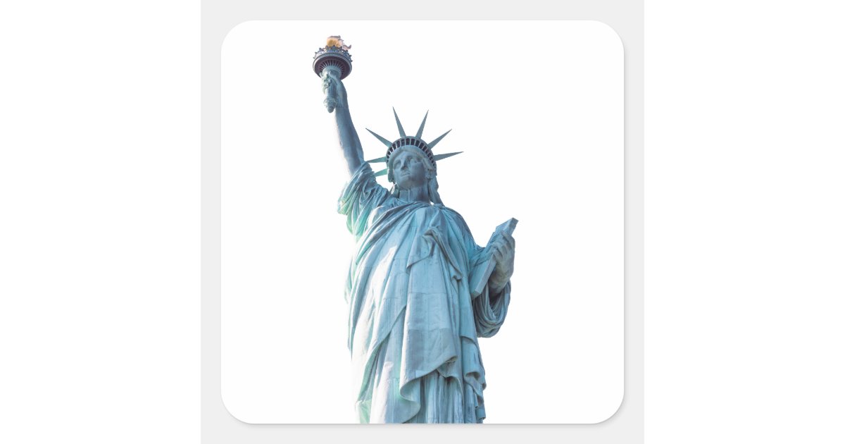 Statue of liberty square sticker | Zazzle